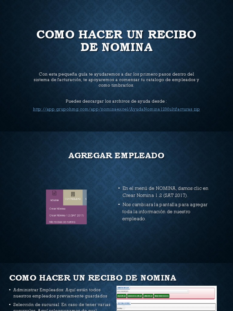 Como Hacer Un Recibo De Nomina Pdf Informática Software