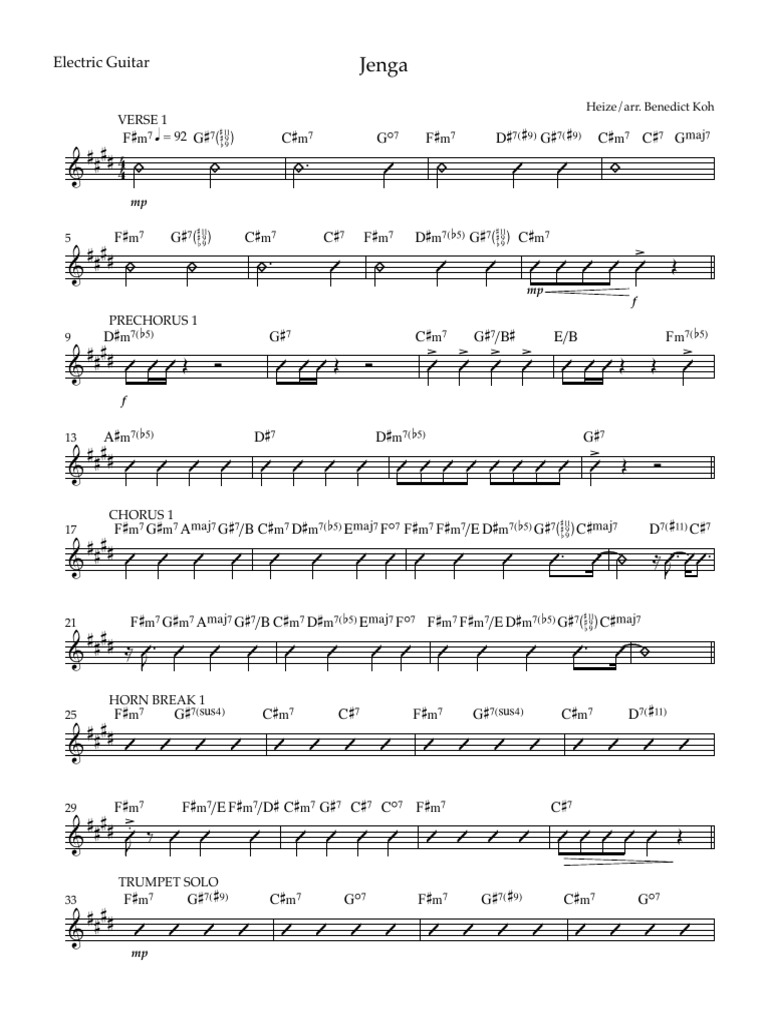 Jenga - Electric Guitar | PDF