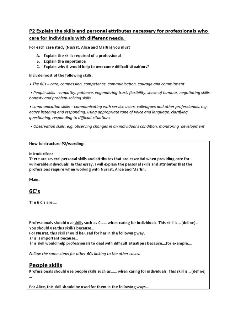 Guidance Sheet P2 M2 | PDF | Communication | Behavioural Sciences
