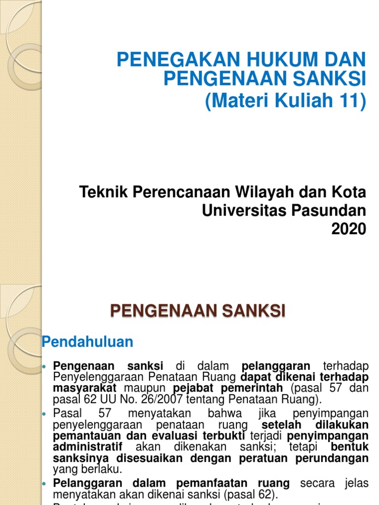 P11 - Pengenaan Sanksi | PDF
