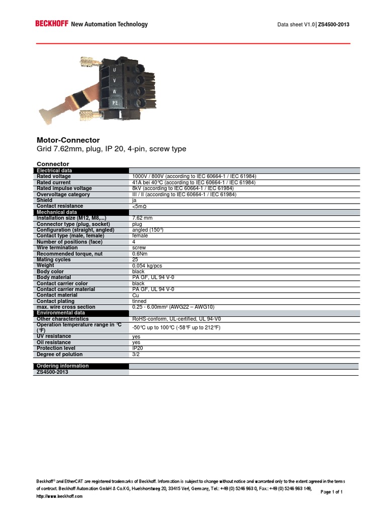 ZS4500-2013 en Koncowka | PDF | Electrical Connector | Physical Sciences