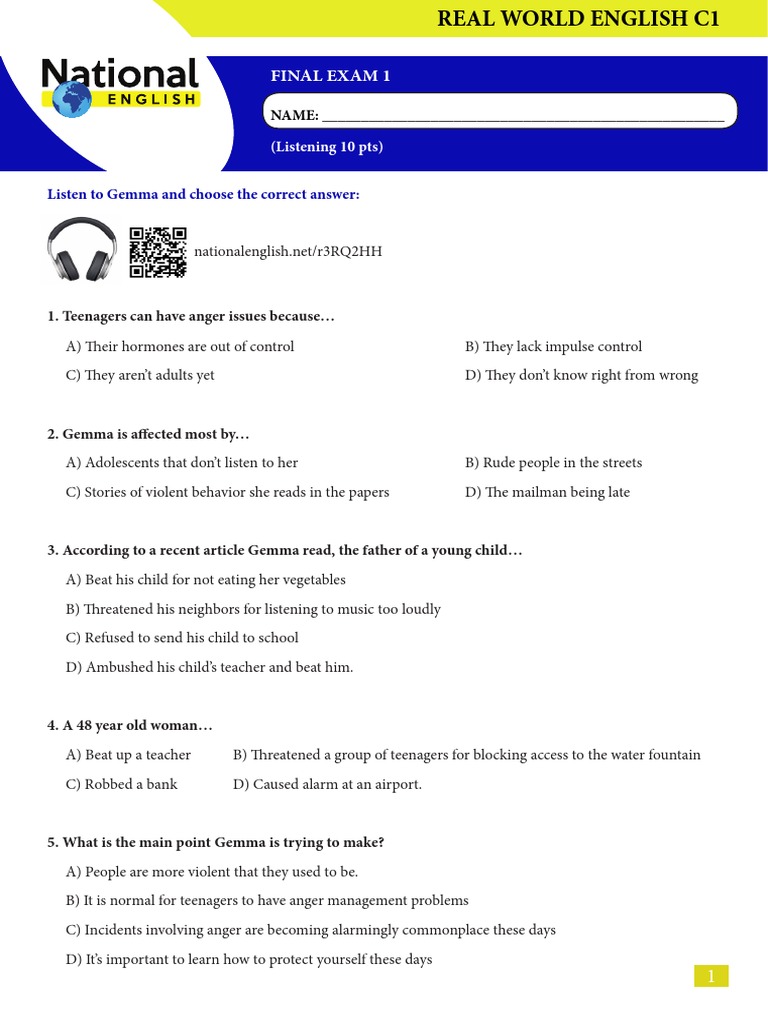 Real World English C1 Final 1 PDF | PDF