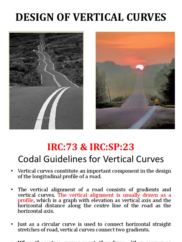 Geometric Design 7 - DESIGN OF VERTICAL CURVES | PDF | Transport ...