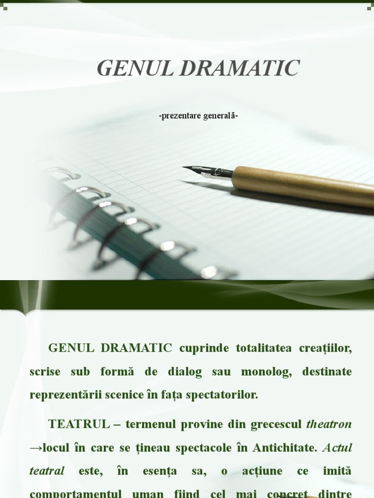 Genul Dramatic | PDF