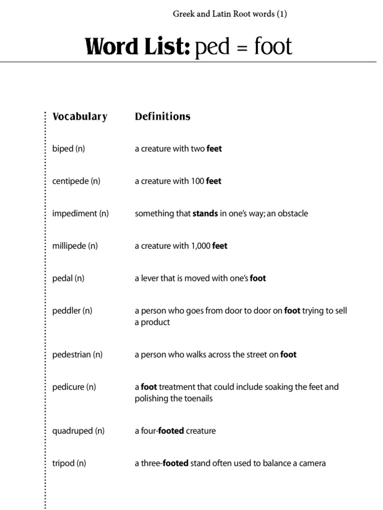 Greek and Latin Root Words | PDF
