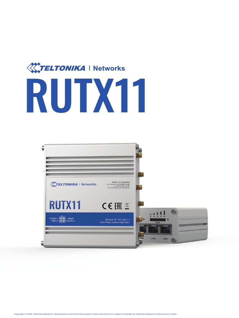 RUTX16 Datasheet | PDF | Port (Computer Networking) | Computer Network