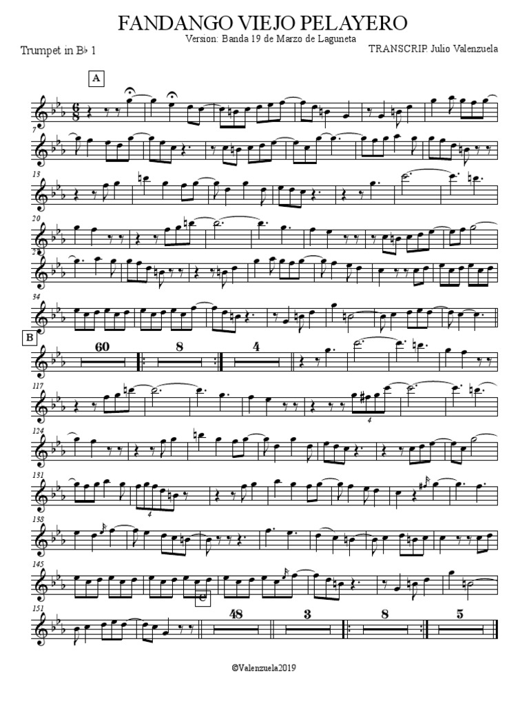 Fandango Viejo Pelayero Trumpet in BB 1 | PDF