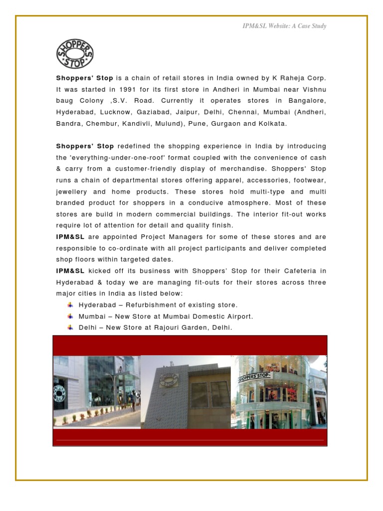 Shoppers' Stop: Retail Expansion Case Study | PDF | Clothing | Business