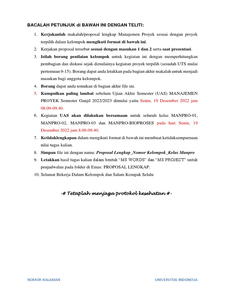 Format Proposal Lengkap | PDF