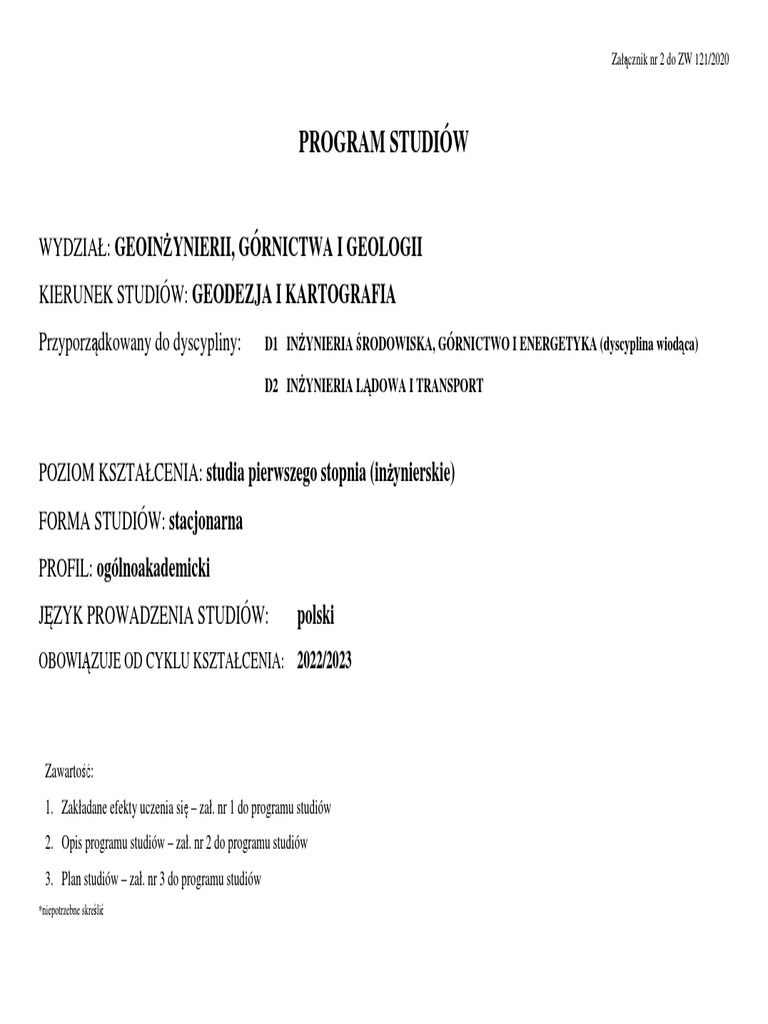 Geodezja I Kartografia ST I | PDF