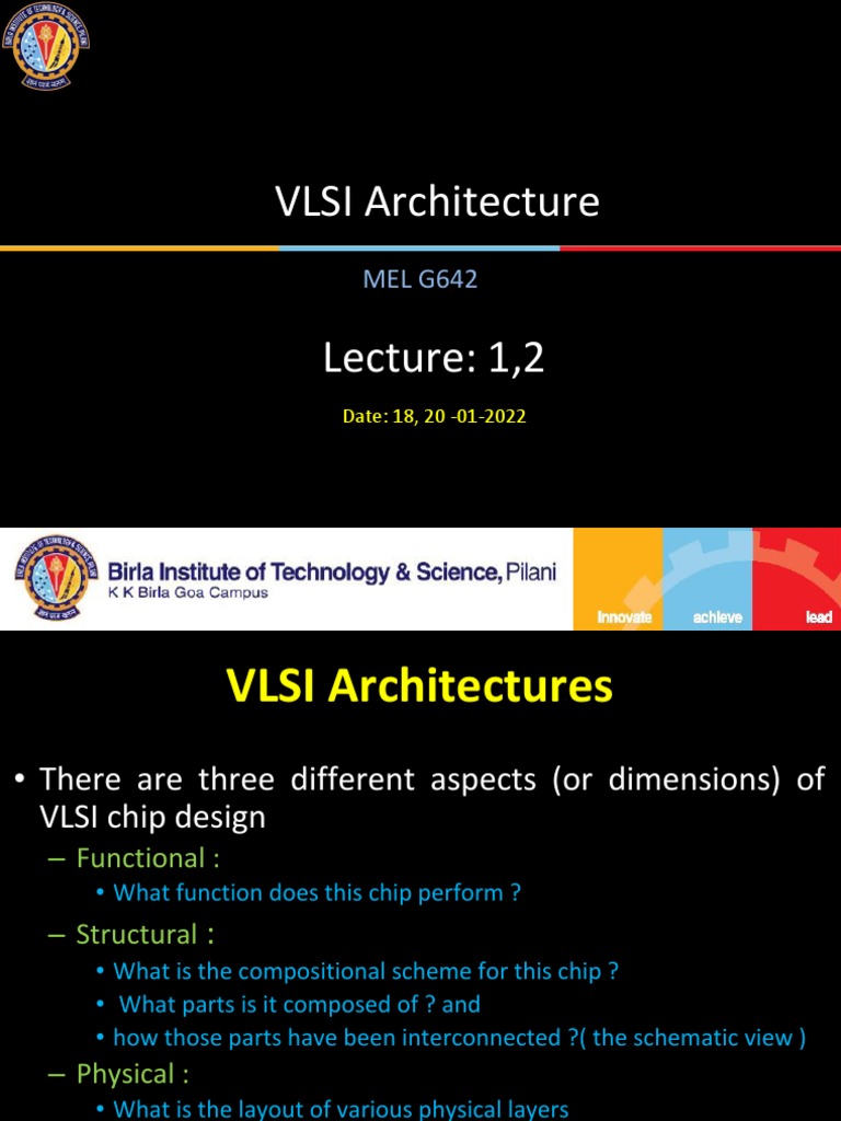 Lecture 1 2 Pdf Computer Architecture Logic Gate