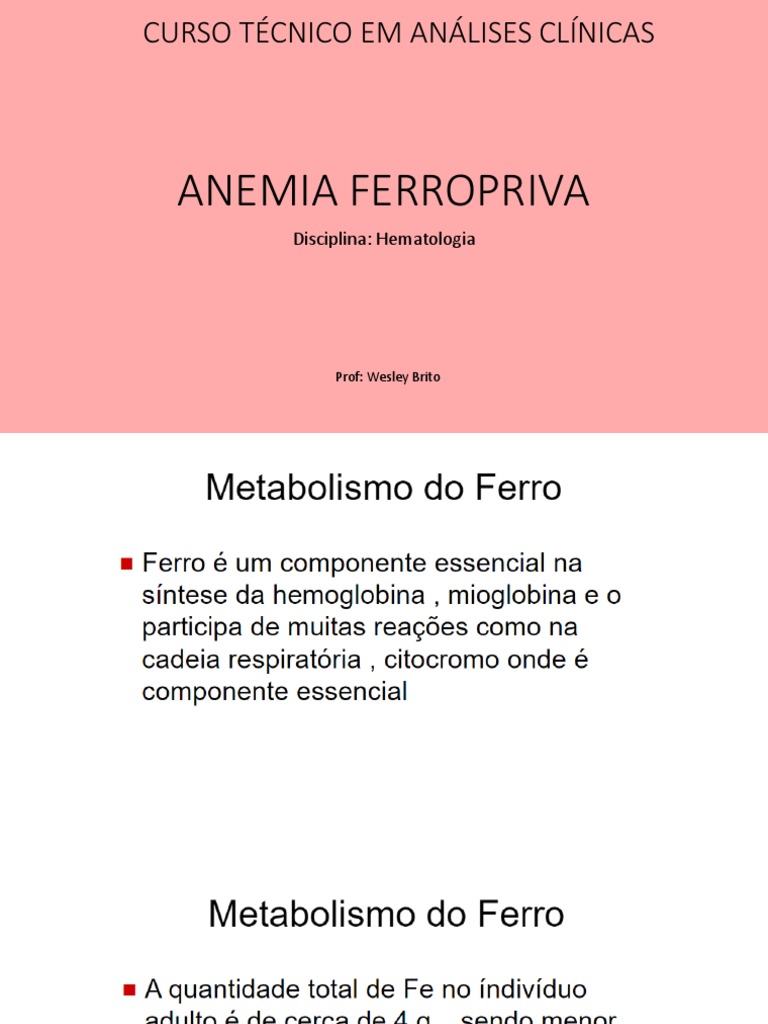 Anemia Ferropriva | PDF