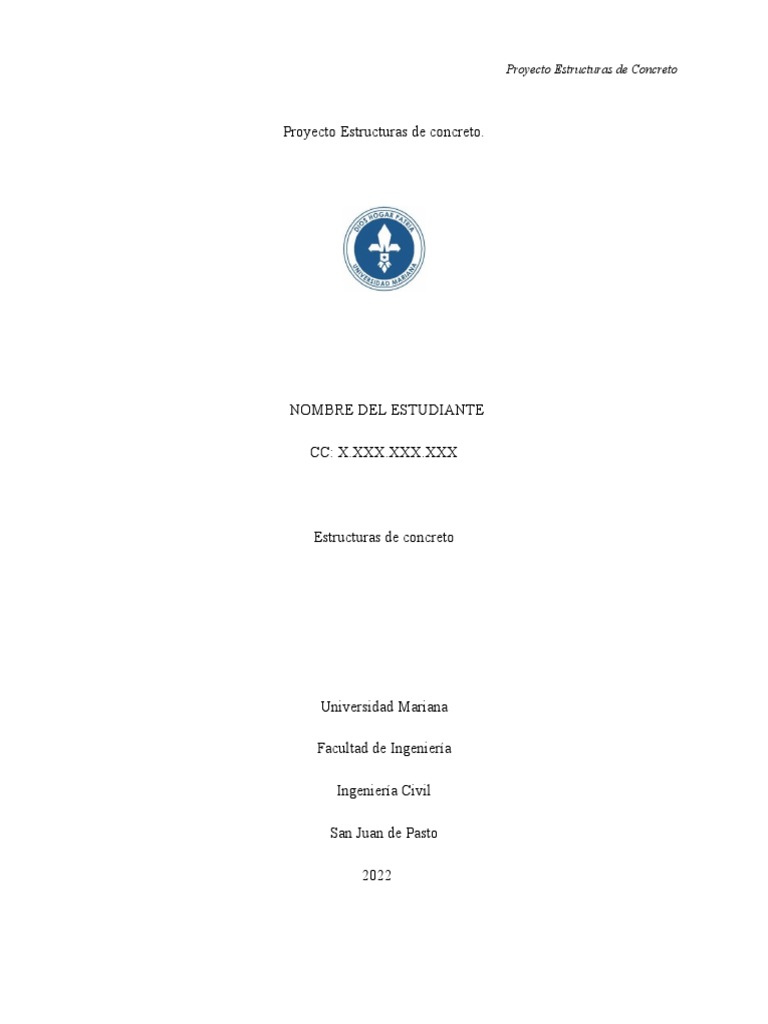 Proyecto Estructuras C2.2 | PDF | Hormigón | Viga (Estructura)