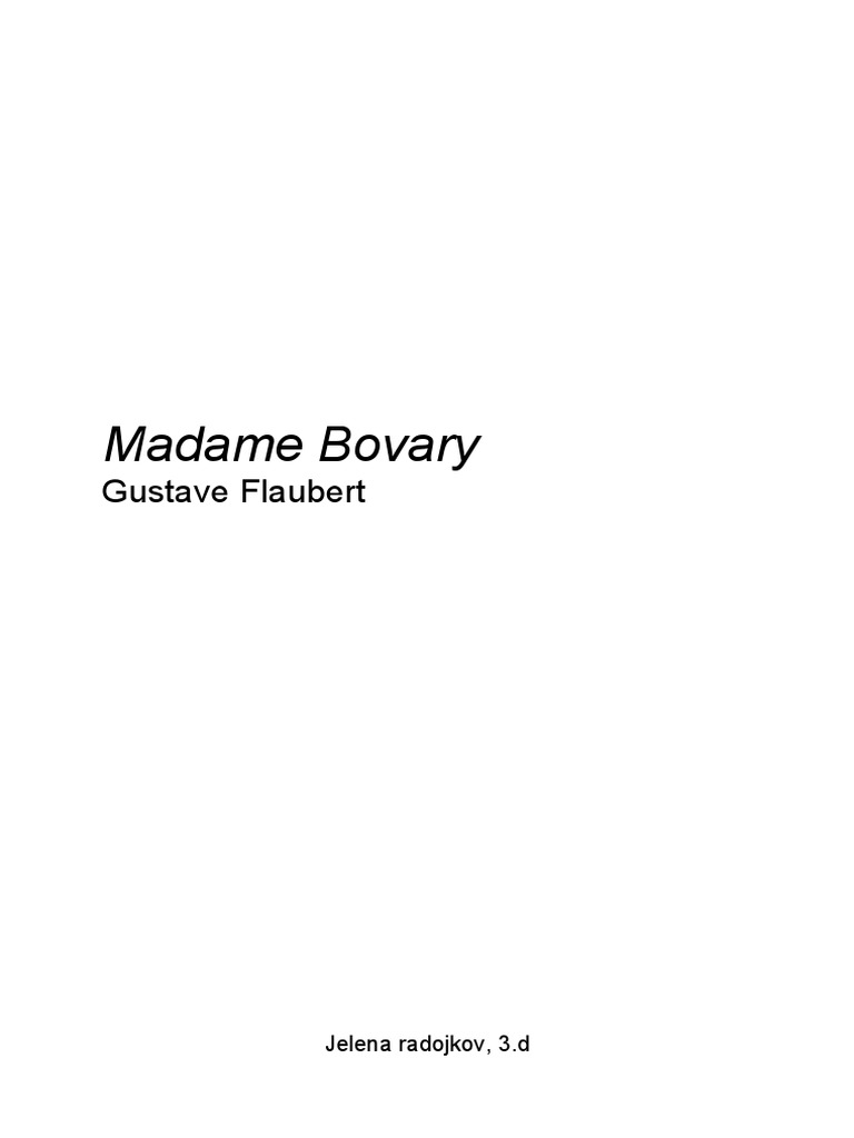 Madame Bovary | PDF