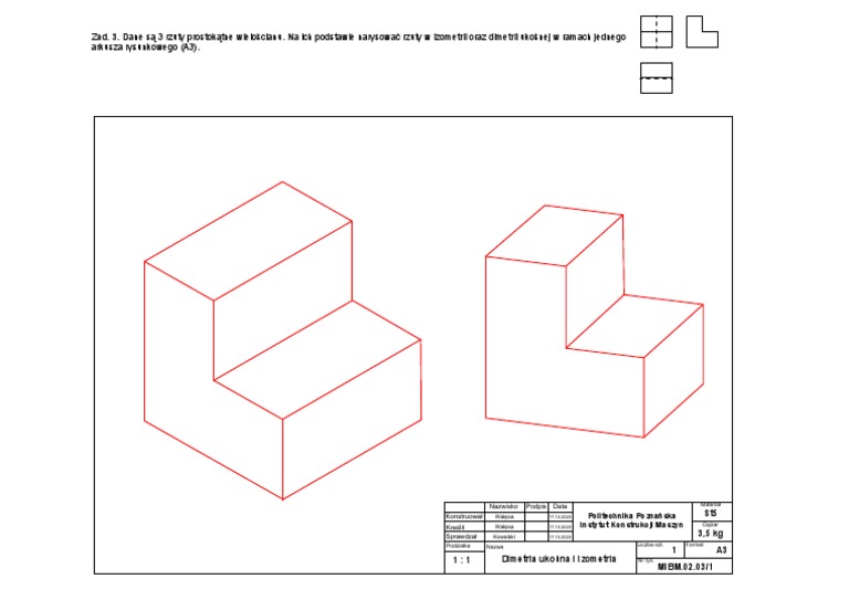 Dimetria I Izometria - Przykład | PDF