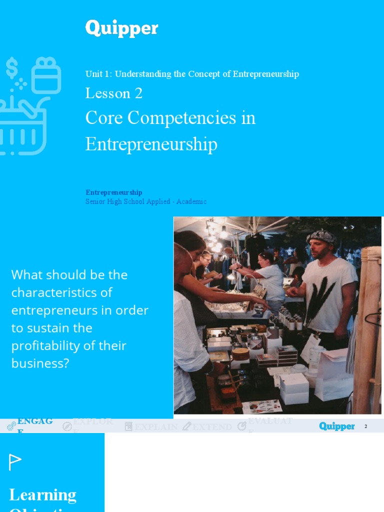 Core Competencies in Entrepreneurship | PDF | Entrepreneurship | Swot ...