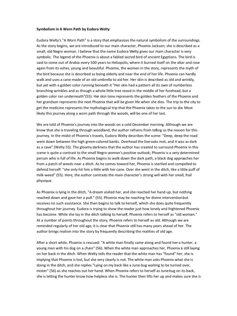 Symbolism in a Worn Path by Eudora Welty