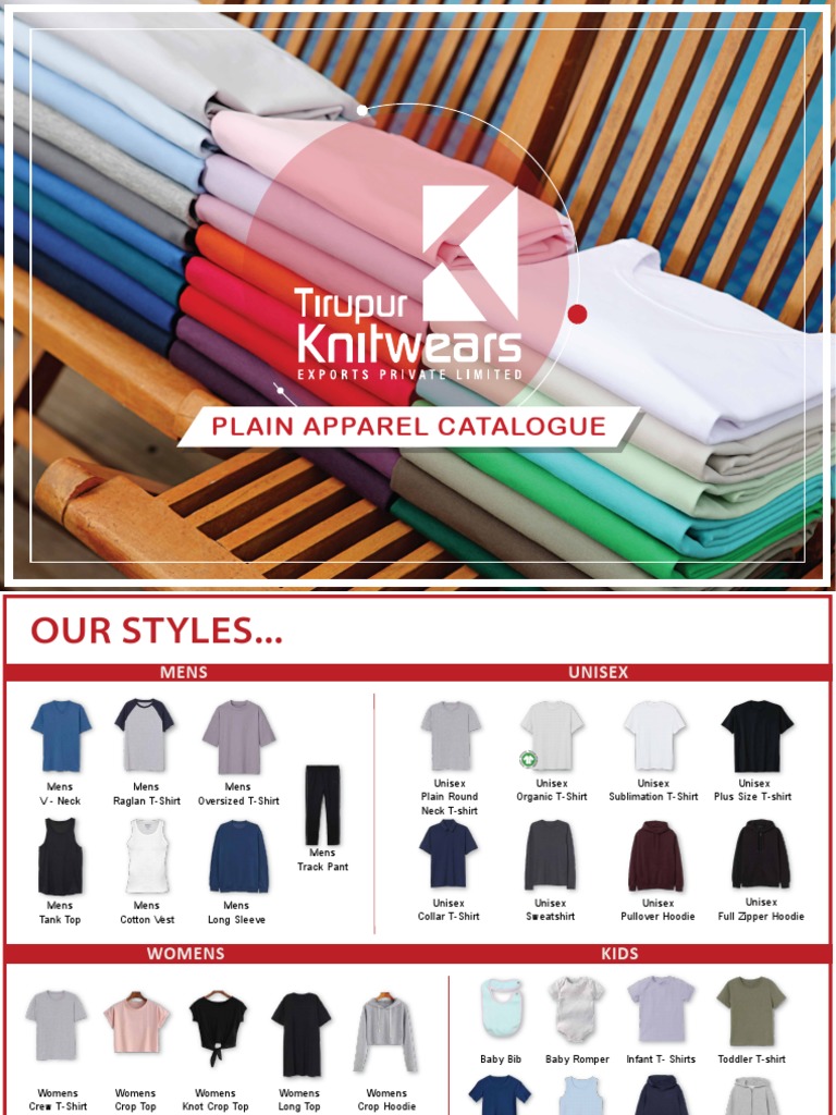 Plain Apparel Catalogue Sep 2022 | PDF | T Shirt | Knitting