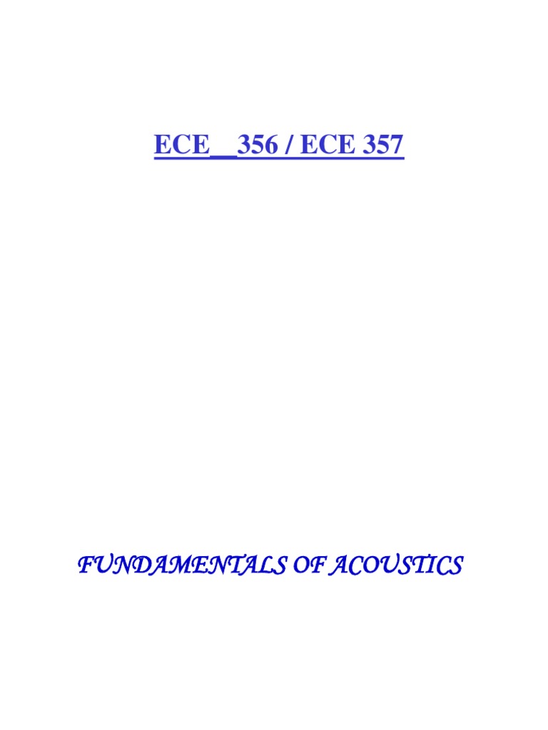 ECE 356 Acoustics F22 DS 1 ST X360 1 After | PDF | Sound | Waves