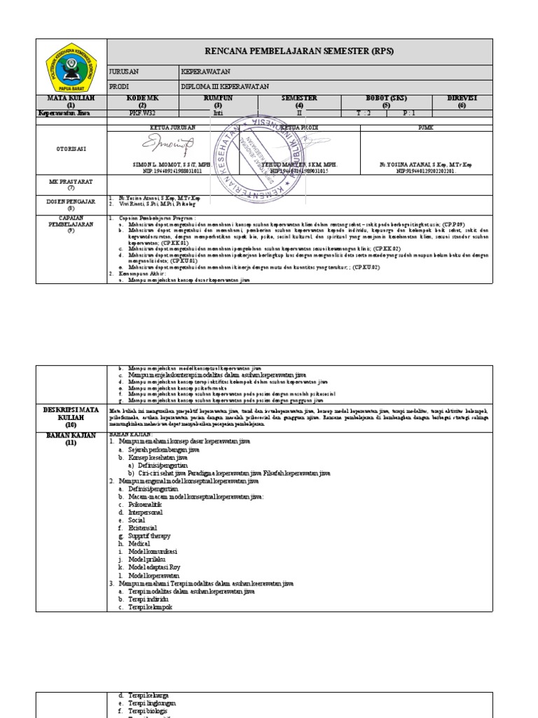 Rps Kep. Jiwa 2023 SMT - VI | PDF