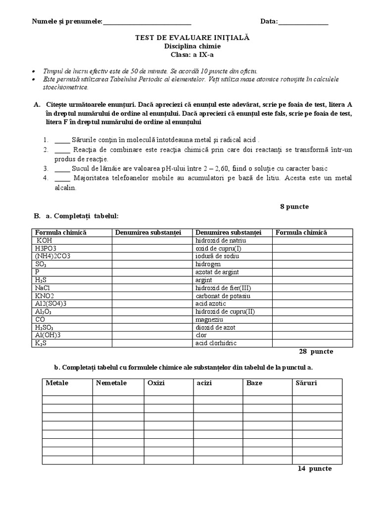 Test Initial 9 NR 1 | PDF
