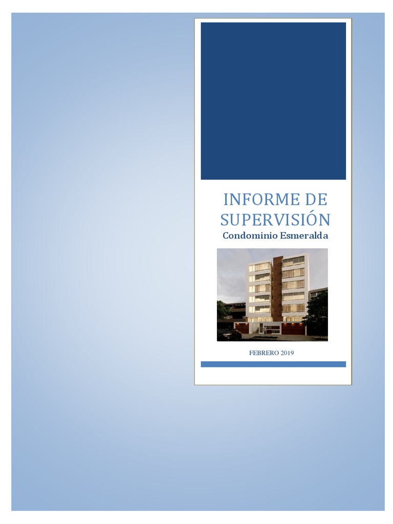 Informe de Supervisión - N°07 - Condominio Esmeralda | PDF | Condominio ...
