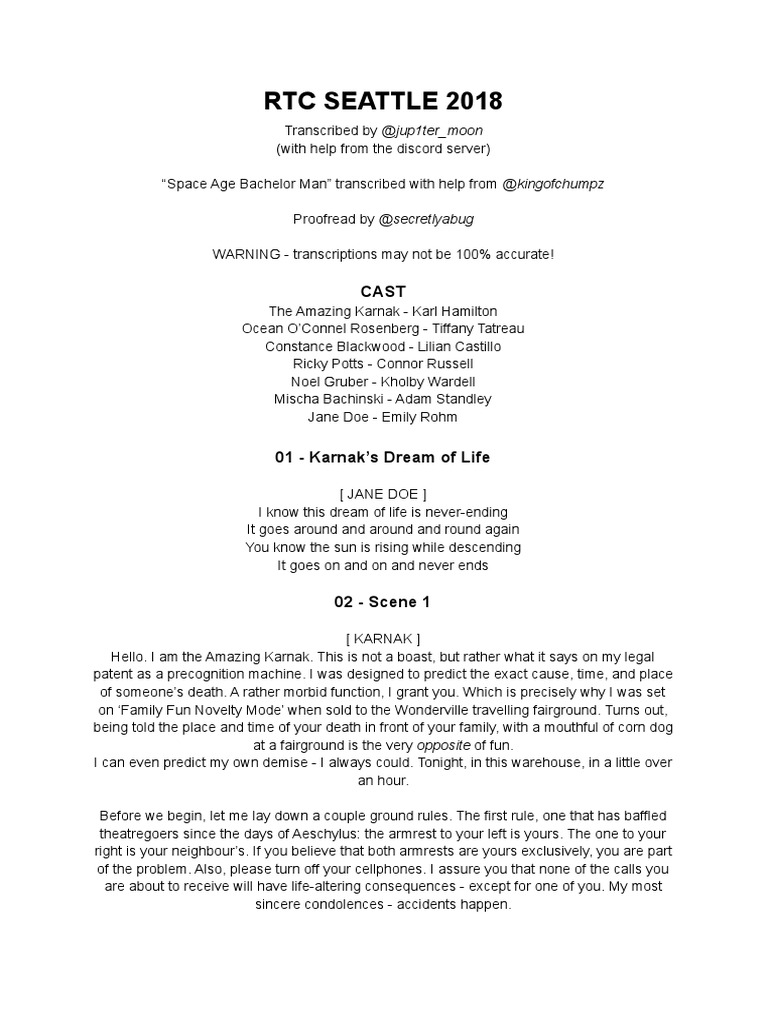 RTC Seattle 2018 Script | PDF