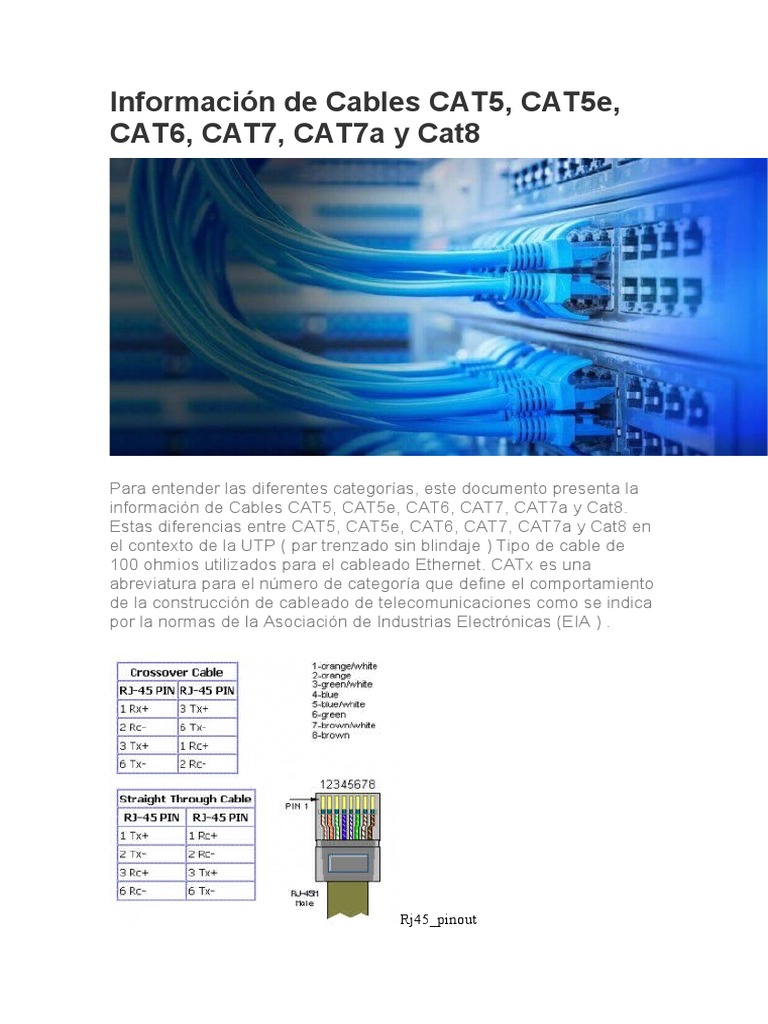Cables Utp | PDF | Telecomunicaciones | Ingeniería Informática