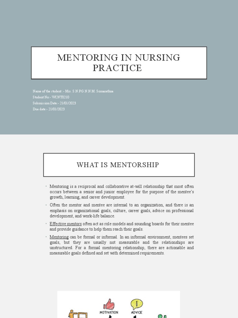 Mentoring in Nursing Practice | PDF | Career & Growth | Self-Improvement