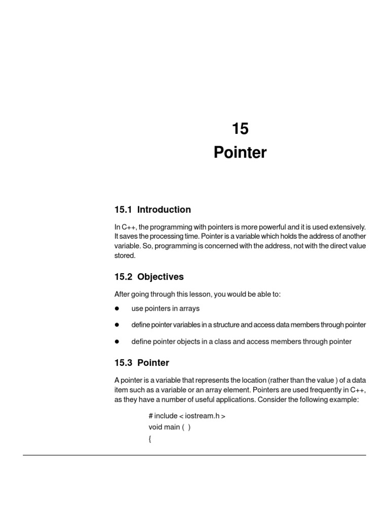15 Pointer | Download Free PDF | Pointer (Computer Programming) | Variable (Computer Science)
