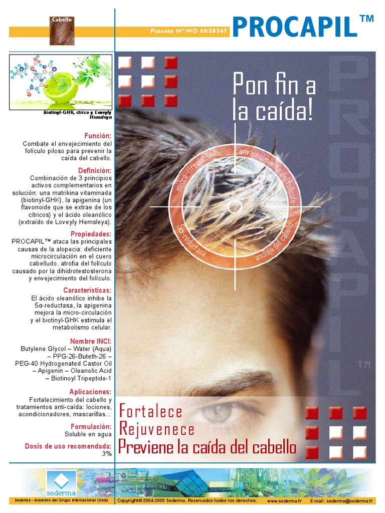 Procapil Spanish | PDF | Perdida de cabello | Pelo