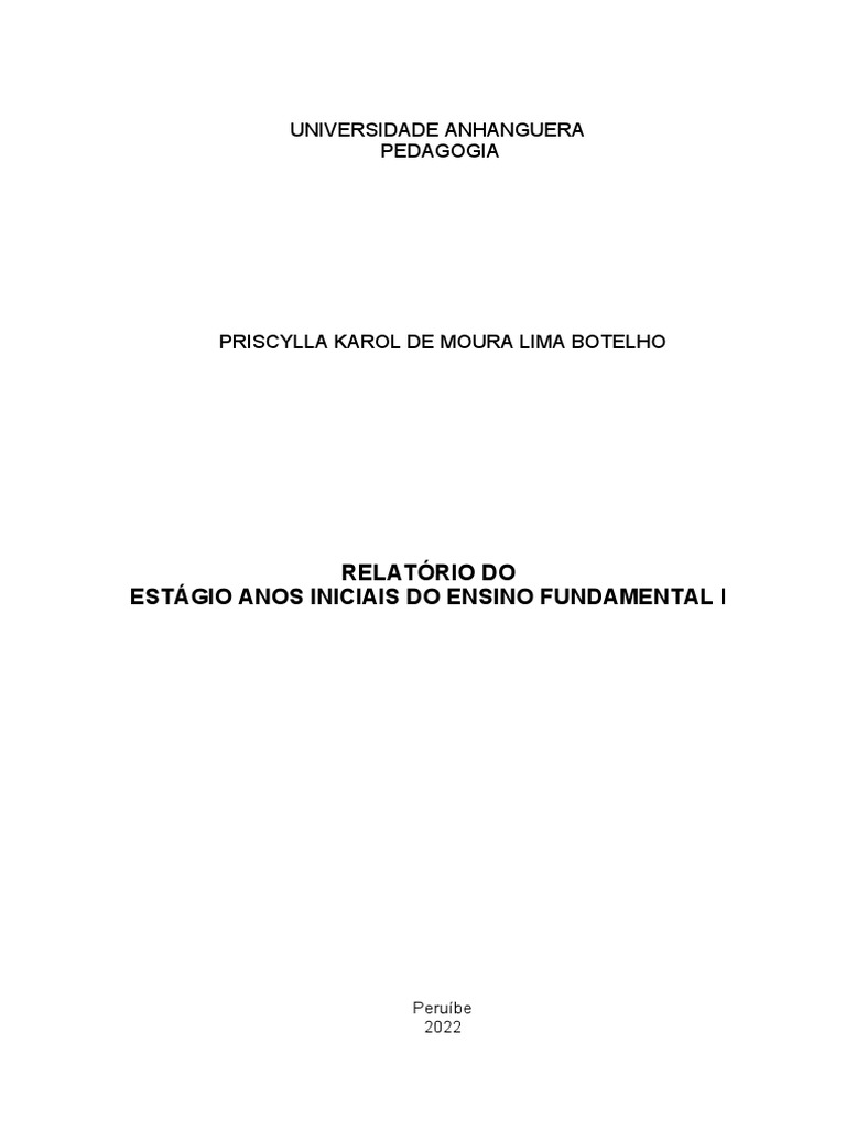 Potifolio Anos Iniciais | PDF | Pedagogia | Aprendizado