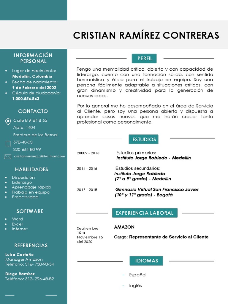 CV Cristian Ramirez | PDF