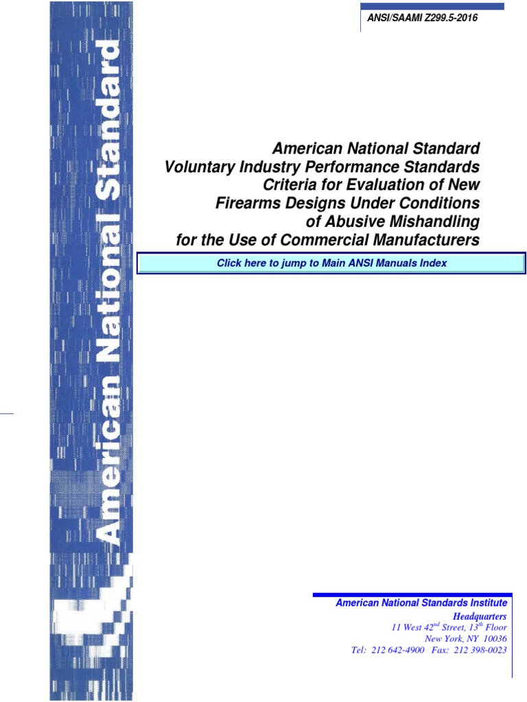 ANSI-SAAMI Z299.5 2016 Abusive Mishandling | PDF | Firearms | Gun Barrel