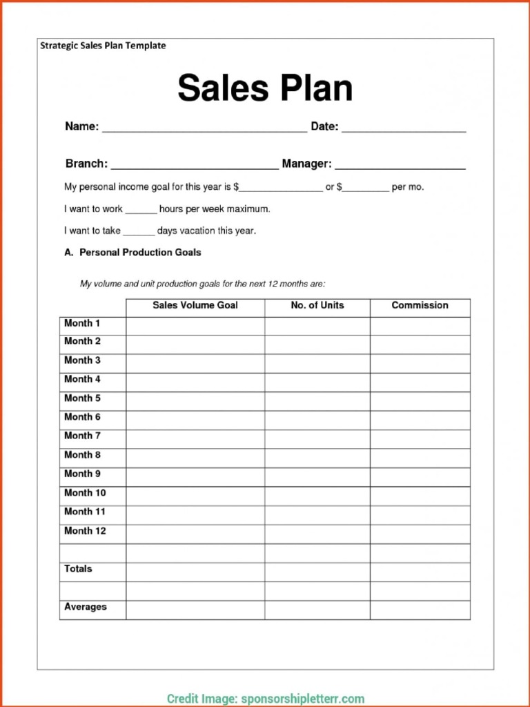 Complex Sales Action Plan Example | PDF
