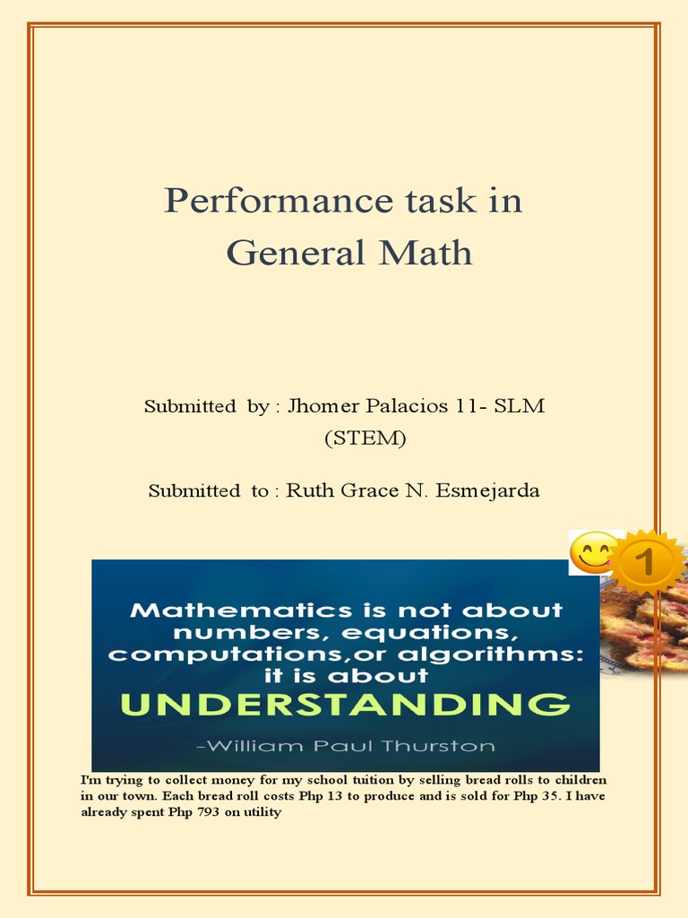 General Math Performance Task on Costs | PDF | Transport | Public Transport