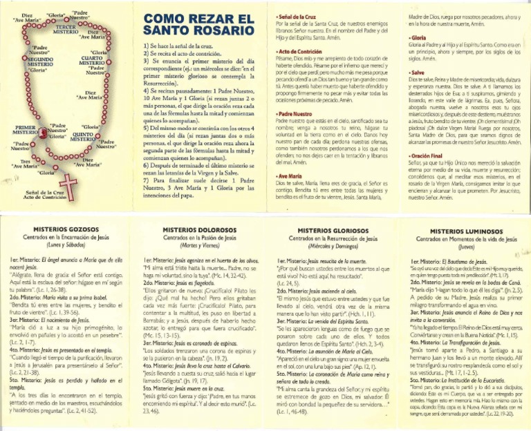Triptico Rezo Del Rosario | PDF