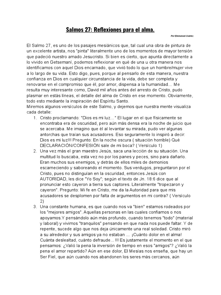 Salmos 27 | PDF | Jesús | Salmos