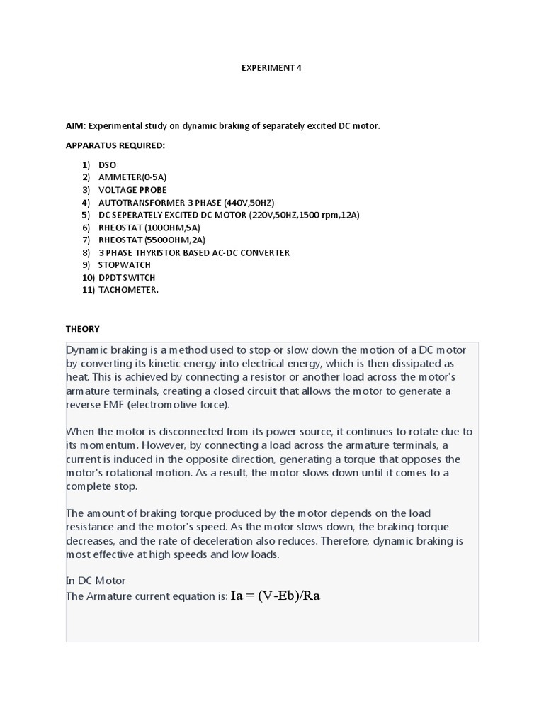 Ed Exp 3 | PDF | Electric Motor | Mechanical Engineering