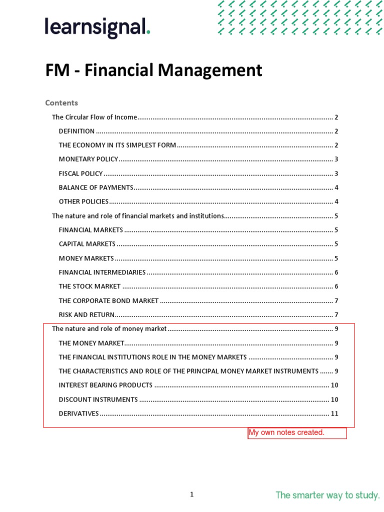 Financial Management Environment With Personal Notes On MM | PDF ...