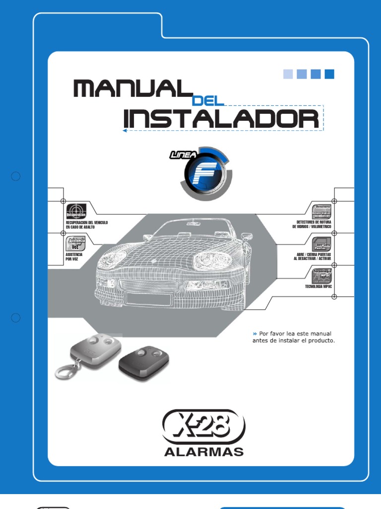 Alarma X28 Auto Linea F | PDF | Control remoto | Sonido