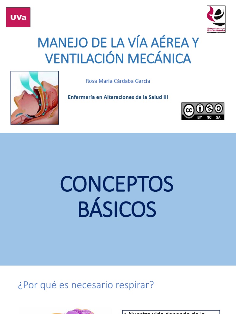 Manejo de La Vía Aérea y Ventilación Mecánica | PDF | Pulmón | Sistema respiratorio