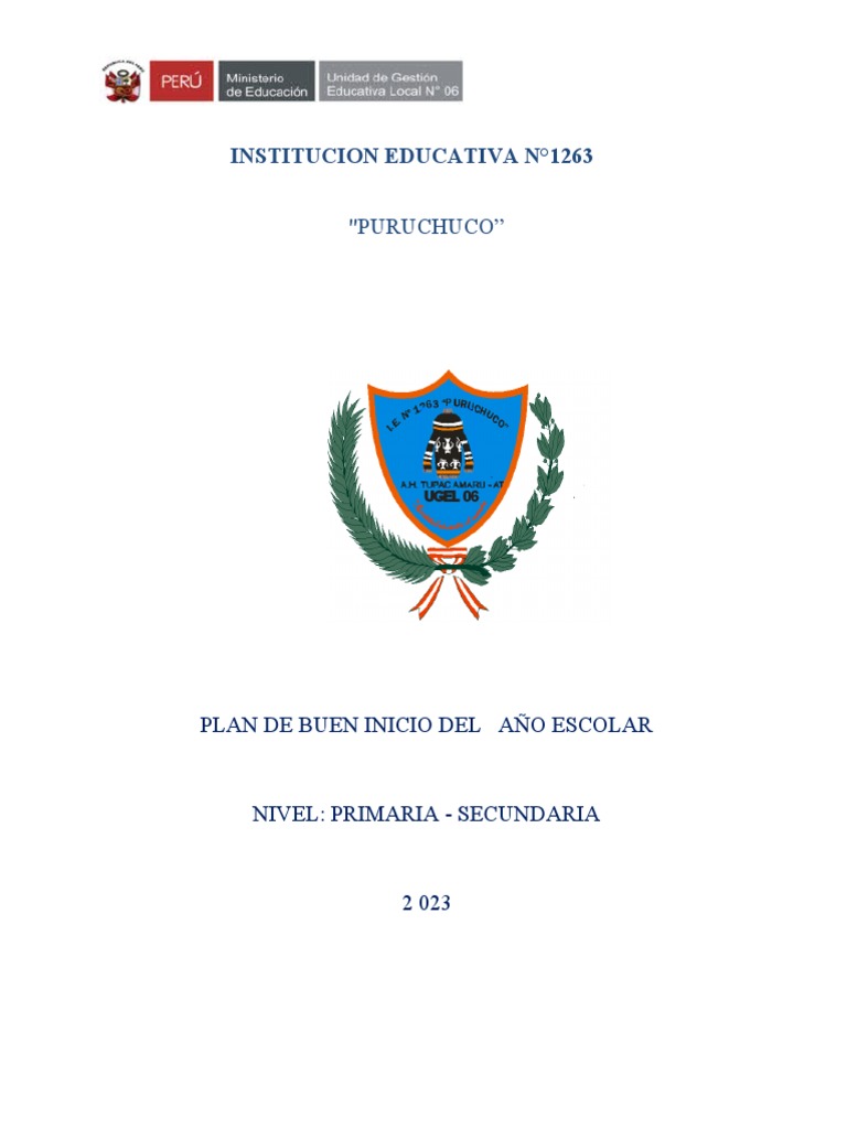 Plan de Buen Inicio 2023 | PDF | Salón de clases | Maestros Plan de Buen Inicio 2023 | PDF | Salón de clases | Maestros