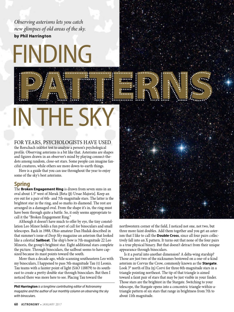 Asterismos Famosos Observacion Phil Harrington | PDF | Astronomy | Stars