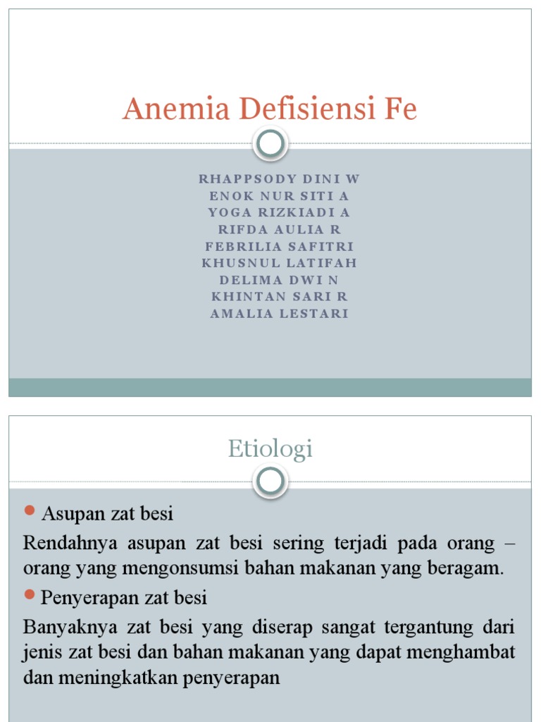 Anemia Defisiensi Fe | PDF