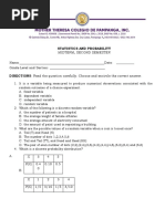 STATISTICS AND PROBABILITY Reviewer With Answer and Solutions | PDF ...
