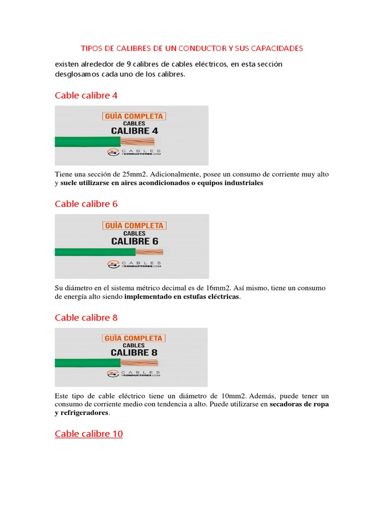 Un análisis detallado de los diferentes calibres de cables eléctricos y ...