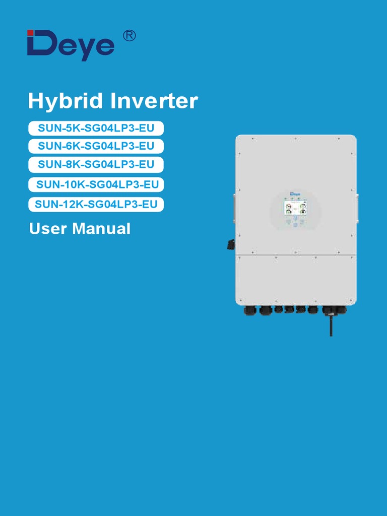 Deye Sun - (5-12) K-Sg04lp3-Eu | PDF | Solar Panel | Electrical Connector