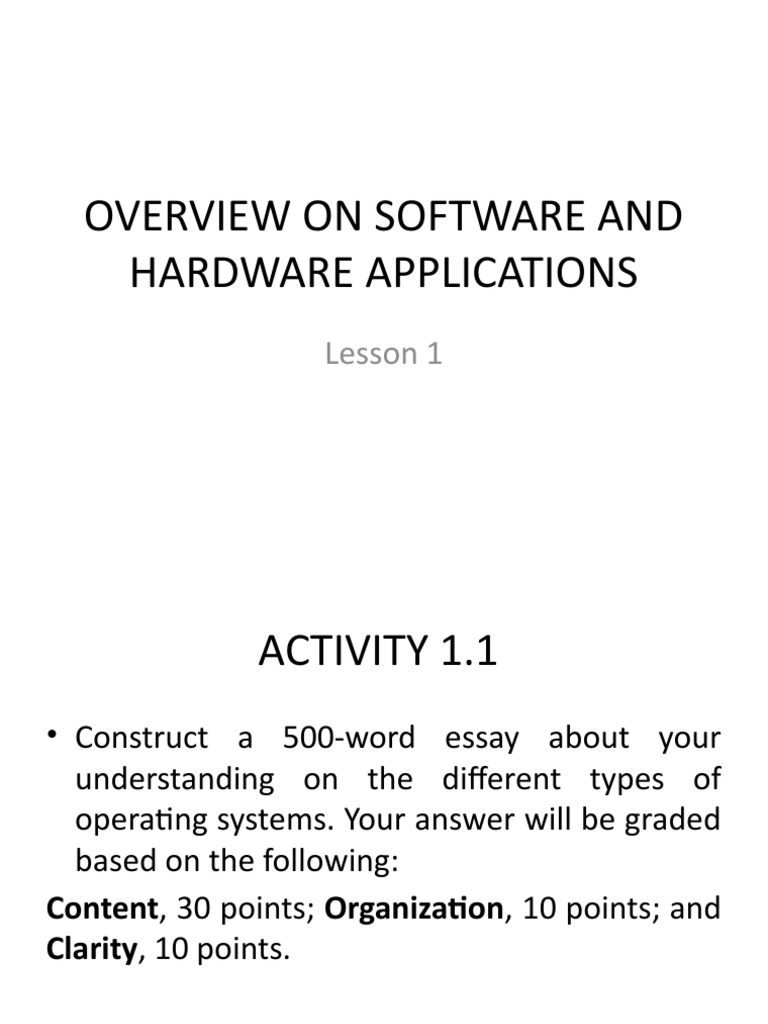 cc-105 Lesson 1 | PDF | Software | Application Software