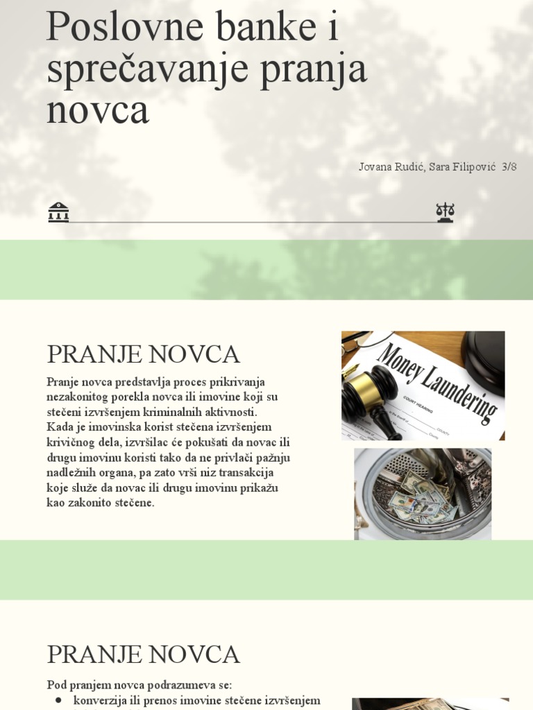 Poslovne Banke I Sprečavanje Pranja Novca | PDF